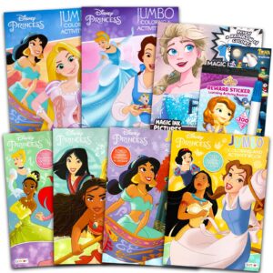 disney princess coloring book set for kids - bundle with activities, stickers, and games featuring disney princesses cinderella, rapunzel, ariel, more | disney princess activities