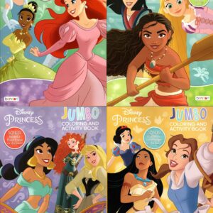 Disney Princess Coloring Book Set for Kids - Bundle with Activities, Stickers, and Games Featuring Disney Princesses Cinderella, Rapunzel, Ariel, More | Disney Princess Activities