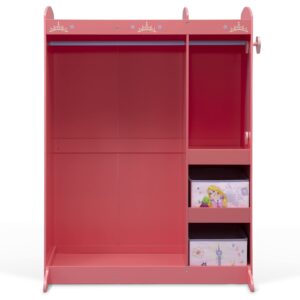 Disney Princess Dress & Play Boutique - Pretend Play Costume Storage Closet/Wardrobe for Kids with Mirror & Shelves by Delta Children, Pink