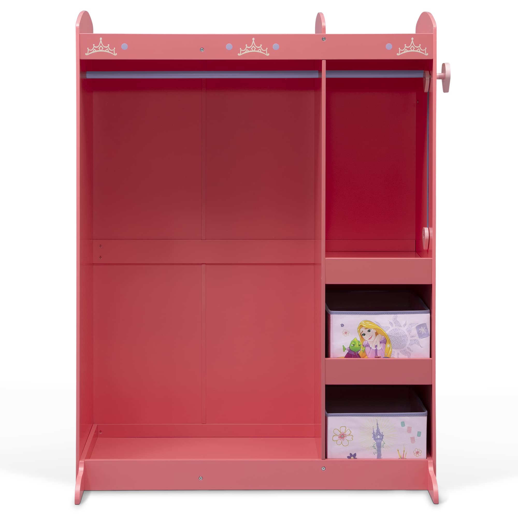 Disney Princess Dress & Play Boutique - Pretend Play Costume Storage Closet/Wardrobe for Kids with Mirror & Shelves by Delta Children, Pink