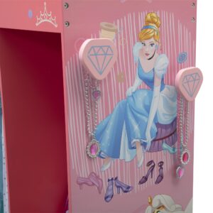 Disney Princess Dress & Play Boutique - Pretend Play Costume Storage Closet/Wardrobe for Kids with Mirror & Shelves by Delta Children, Pink