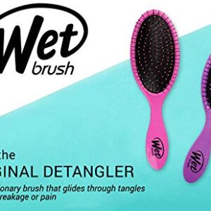 Wet Brush Disney Original Detangler Brush Princess Wholehearted - Tiana, Light Purple - All Hair Types - Ultra-Soft IntelliFlex Bristles Glide Through Tangles with Ease