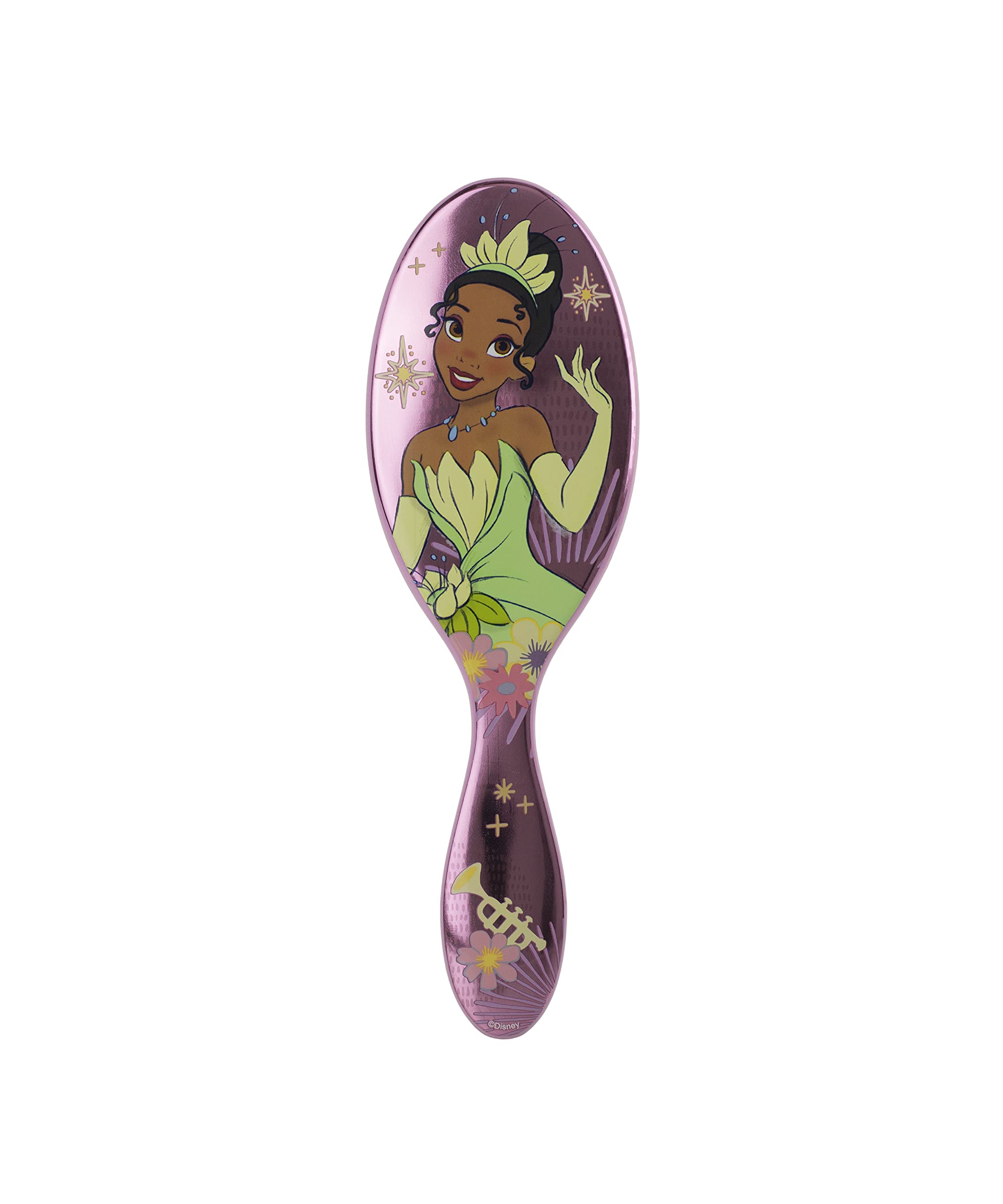 Wet Brush Disney Original Detangler Brush Princess Wholehearted - Tiana, Light Purple - All Hair Types - Ultra-Soft IntelliFlex Bristles Glide Through Tangles with Ease