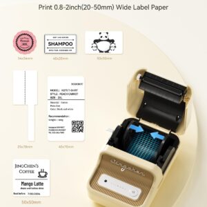 NIIMBOT B21 Label Maker, Thermal Label Printer, Portable Inkless Label Makers for Home/Office/Business, with 1 Pack 50x30mm White Label, Compatible with iOS & Android, (White)