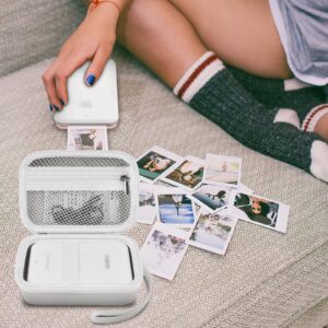 Againmore Case Compatible with Canon Ivy 2 Mini Photo Printer/for KODAK Step/for Ivy CLIQ+2 CLIQ 2, Mobile Wireless Bluetooth Instant Camera Printer Cover fits Photo Paper & Cable(Case Only)-White