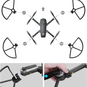 HS720 /HS720E Drone Accessories,Foldable Extended Landing Gear Leg Extension Protector Landing Stand + Propeller Blades Protection Guard Cover For Holy Stone HS720/HS720E Platinum Drone