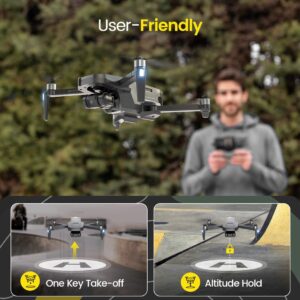 Holy Stone HS720R 3 Axis Gimbal GPS Drones with Camera for Adults 4K EIS; FPV RC Drone, Foldable Quadcopter with 10000 Feet Video Transmission Control Range, Brushless Motor, Follow Me, Auto Return