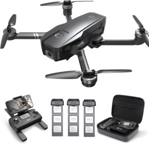 [78-min flight time] holy stone hs720 4k drone with 3 batteries