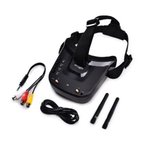 5.8G FPV Goggles with Antennas: 3 Inch Screen 5.8G 40CH Build in Battery Video Headset for Analog FPV camera and Transmitter FPV Drone RC Car Airplane RC Hobbies by Speedybee