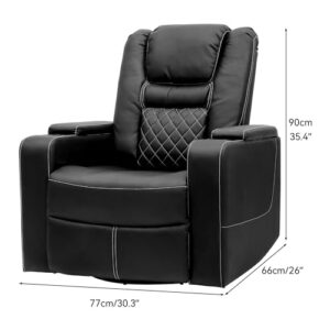 YITAHOME Recliner Chair Set of 2，Swivel Glider Rocker Recliner with Cup Holders, Home Theater Seating Soft with Hidden Arm Storage, Reclining Chairs for Movie Room