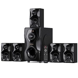 bobtot surround sound speakers home theater systems - 700 watts peak power 5.1/2.1wired stereo speaker system 5.25" subwoofer strong bass with bluetooth hdmi arc optical input