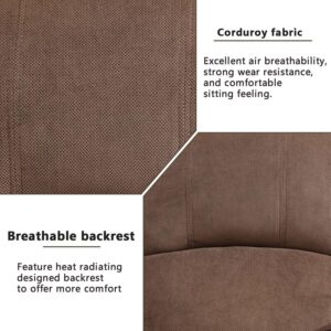 AYCP Corduroy Living Room Furniture Set Reclining Sofa Set Loveseat Furniture Sets in Living Room Sofa Recliners (3 Pieces, Taupe Corduroy)