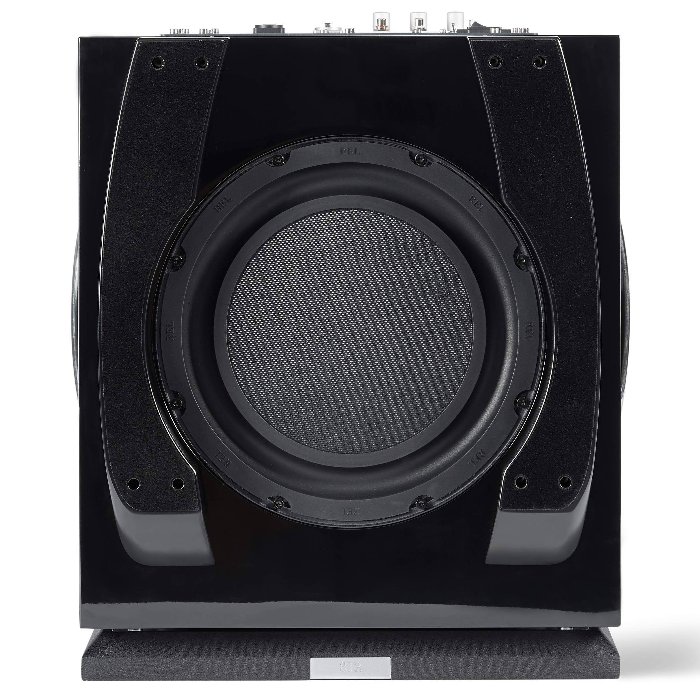 REL Acoustics S/812 Subwoofer, AirShip Wireless Compatible, Black Lacquer