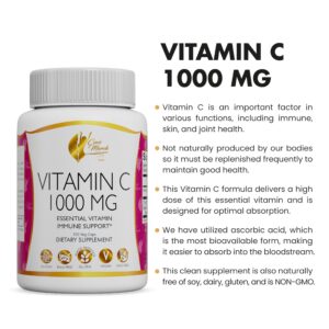 Cocó March Vitamin C 1000 MG - Dietary Supplement, High Dose of Essential Vitamin C, Immune Support - Gluten Free, Soy Free, Dairy Free, GMO Free, Vegan, 100 Capsules - 100 Servings