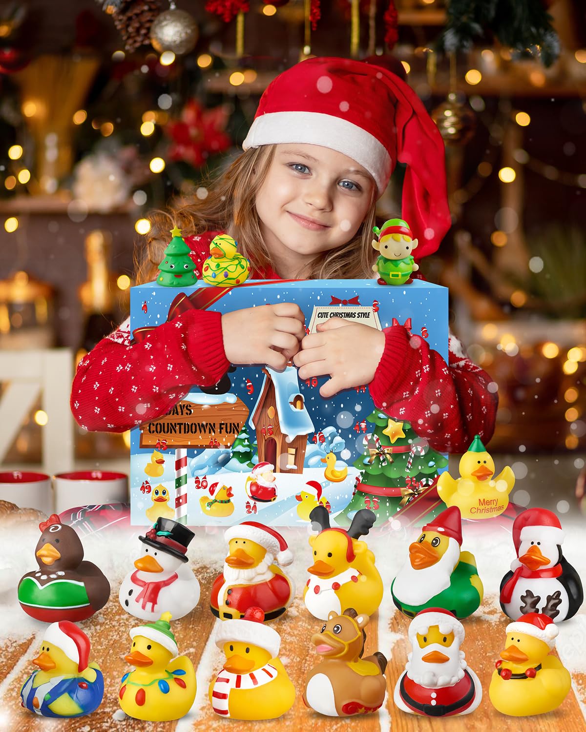 Rubber Duck Advent Calendar 2023, Christmas Ducks Bath Toys Advent Calendar for Kids, Rubber Duckie for Jeep Ducking, Advent Calendars, Toddler, Baby, Girls, Boys, Adult, Kids Advent Calendar 2023