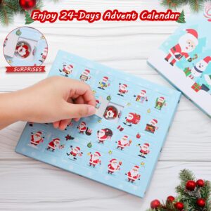 Howcow Christmas Advent Calendar Bracelets 2024, 24 Days Xmas Countdown Calendar with 2pcs DIY Charm Bracelets Kits, Christmas Surprise for Girls Kids Teens Adult Women