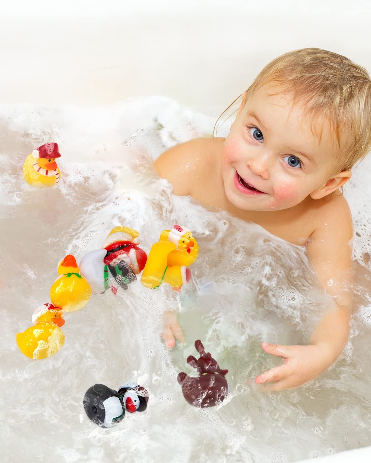 Advent Calendar 2023 - Rubber Ducks for Boys, Girls, Kids, and Toddlers - Rubber Ducky Bath Toy - Creative Christmas Gifts - Perfect for Decoration, Party Favors, Birthday