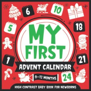 my first advent calendar | high contrast baby book for newborns | 0-12 months: simple black and white images to develop babies eyesight | infants visual stimulation