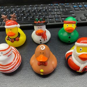 Christmas Advent Calendar 2023 with Christmas Rubber Ducks for Kids & Toddlers, 24 Days Christmas Countdown Calendar Toy & Gifts for Kids Boys & Girls by 4E's Novelty