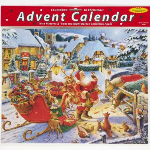 Santa & Friends Advent Calendar (Countdown to Christmas) by Vermont Christmas Company with 'Twas the Night Before Christmas' Poem