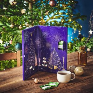 Palais des Thés - Joyeux Noël Tea - Advent Holiday Calendar with Premium Parisian Single Estate Herbal, Black, Oolong, Rooibos, Green Teas - 24 Tea Bags Total