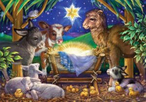 a child is born advent calendar (countdown to christmas) with nativity story by vermont christmas company