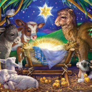 A Child is Born Advent Calendar (Countdown to Christmas) with Nativity Story by Vermont Christmas Company