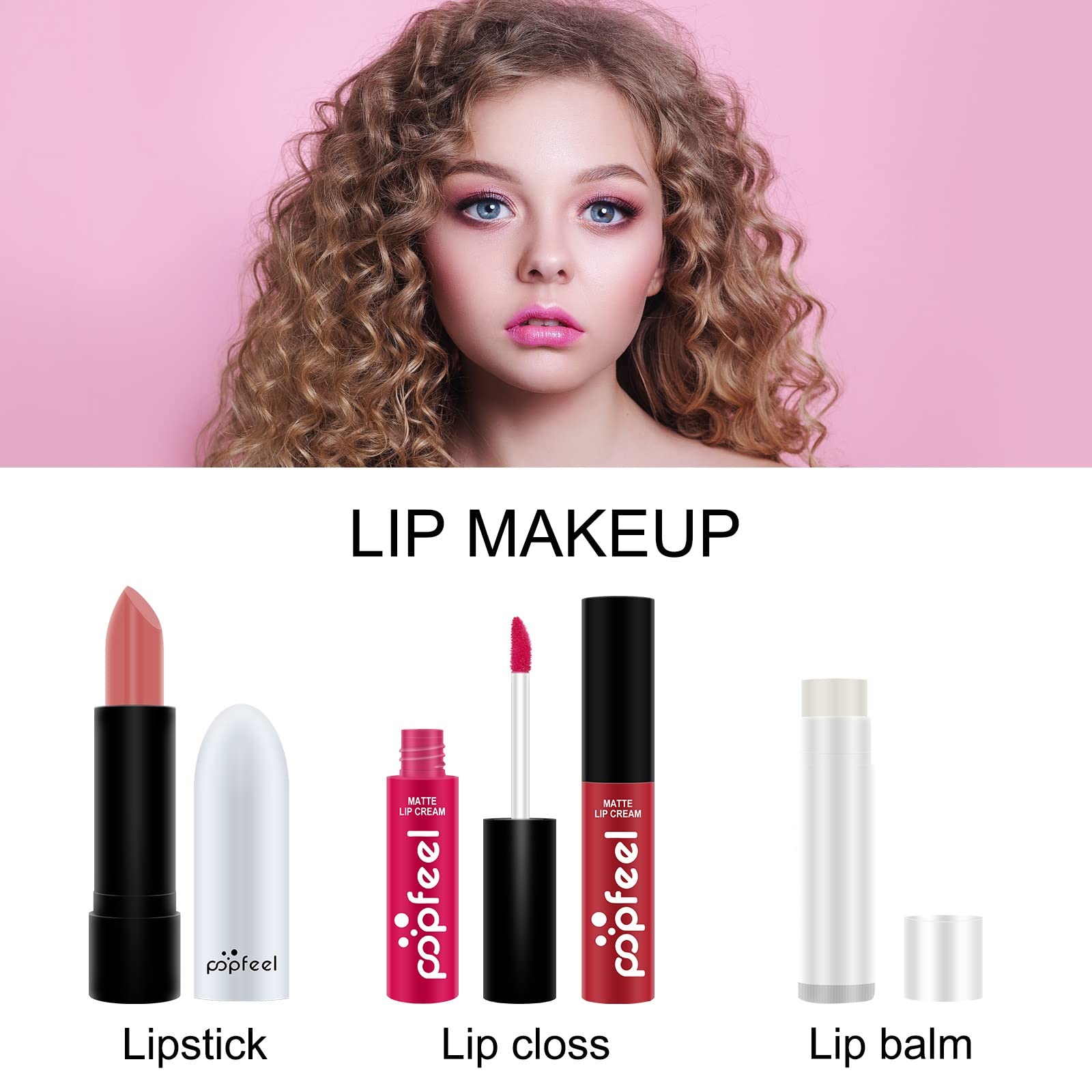 PHOEBE Makeup Advent Calendar Christmas Gifts Teenage Girls All-in-one Makeup Kit Surprise Gift Christmas Countdown Calendar Gifts Include Lip Gloss, Foundation, Concealer, Mascara, Eyebrow Pencil