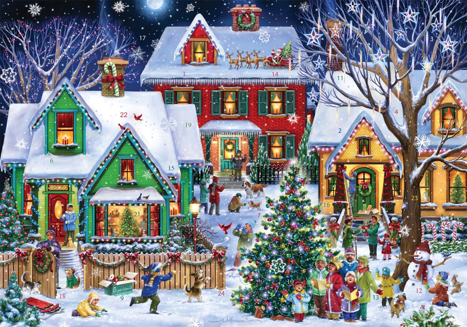 Christmas Houses Advent Calendar (Countdown to Christmas) by Vermont Christmas Company with Holiday Suggestions