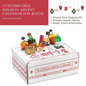 Advent Calendar for Alcohol & Adults | Gift Booze & Wine for Christmas 2023 | Great White Elephant & Holiday Party Hostess Present Idea | Alcohol Not Included