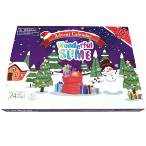 PANSHAN Fidget Advent Calendar 2023 Crystal Slime Christmas Countdown Calendar Toys Holiday Set 24 Days Xmas Surprise Gift Toys for Kids Girls Boys Ages 3 4 5 6 7 8 9+