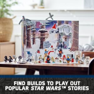 LEGO Star Wars 2022 Advent Calendar 75340 Building Toy Set for Kids, Boys and Girls, Ages 6+, 8 Characters and 16 Mini Builds (329 Pieces)