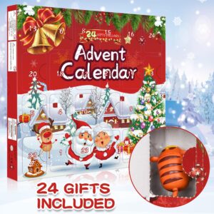 advent calendar 2023 christmas 24-days - countdown miniature figurine - small figures decor toy tiny statues playset, xmas new year surprise gift for boys kids girls teens for home office decoration