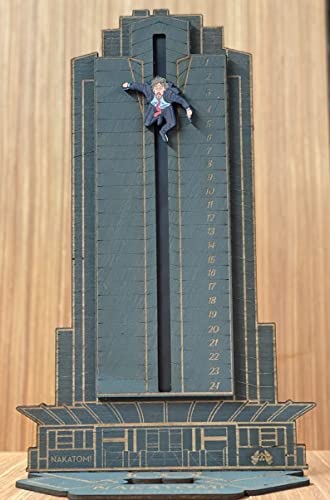 Deadly Wooden Advent Calendar for Christmas Countdown, Hans Gruber Dropped Nakatomi Plaza (Large)