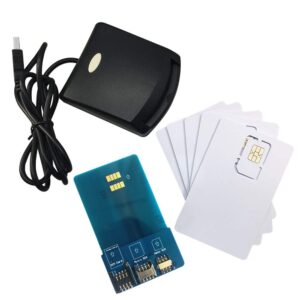 lte wcdma iccid sim usim 4g secure card reader writer programmer with 5pcs blank programable card + sim personalize tools only for windows system by xcrfid