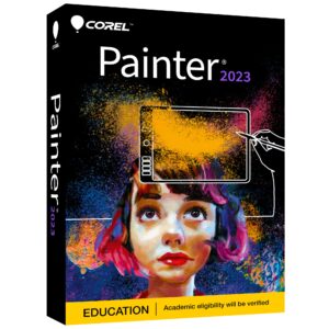 corel painter 2023 education | professional painting software for digital art, illustration, photo art & fine art [pc/mac key card]