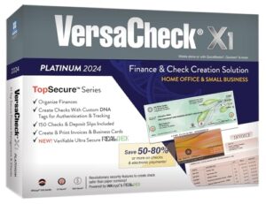 versacheck x1 platinum 2024 - finance and check creation software