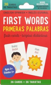 bilingual flash cards - first words (english and spanish edition)