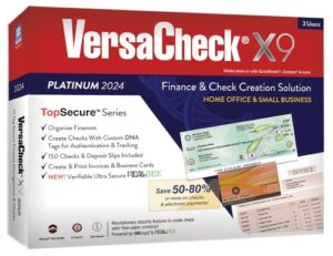 versacheck x9 gold 2024 – 3 user finance and check creation software