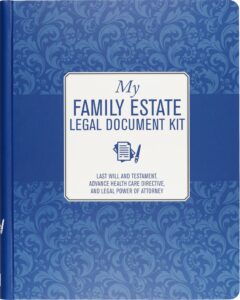 my family estate legal document kit (includes last will and testament, health care proxy, and legal power of attorney)