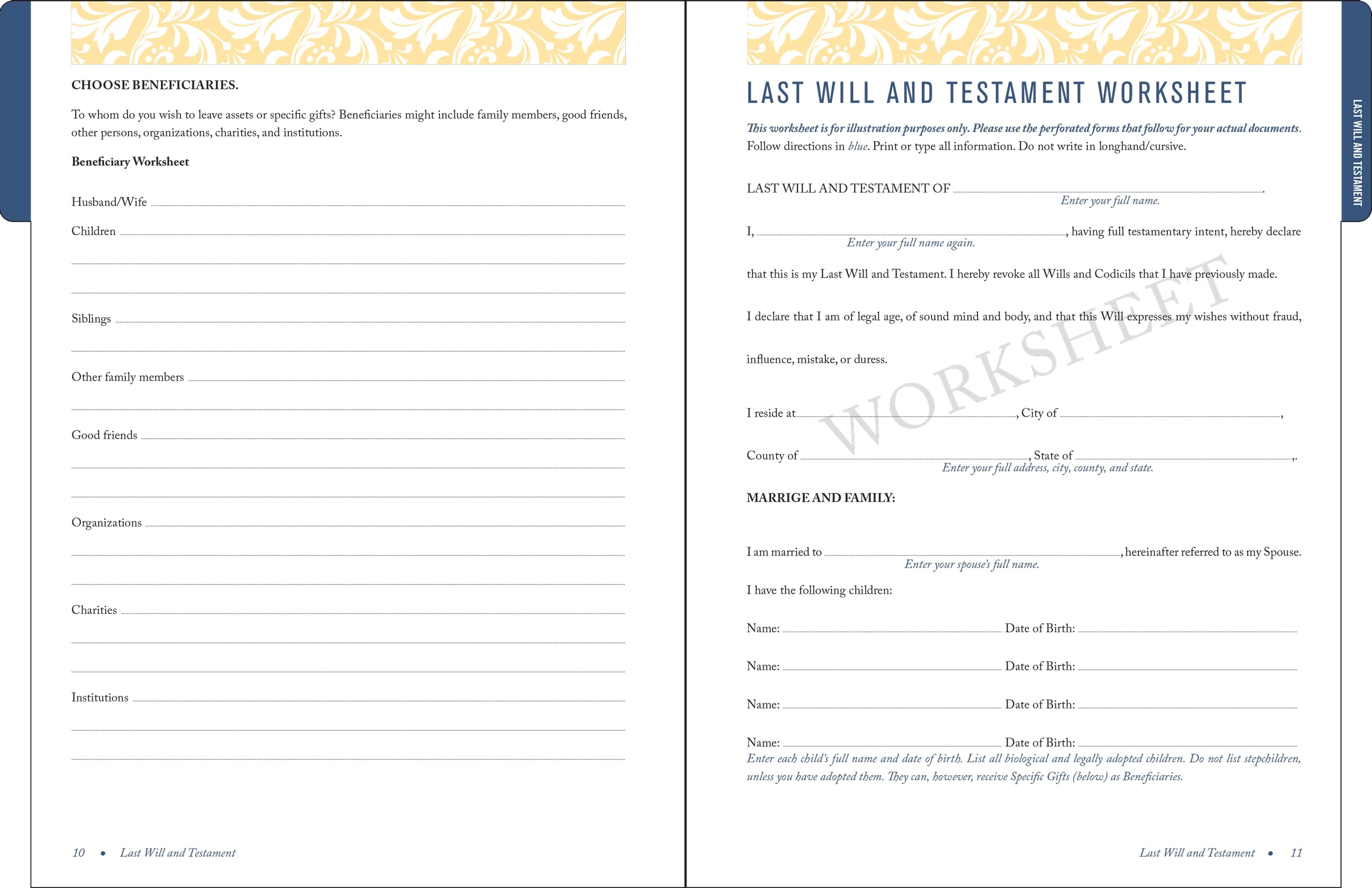 My Family Estate Legal Document Kit (includes Last Will and Testament, Health Care Proxy, and Legal Power of Attorney)