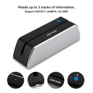 Deftun Bluetooth MSR-X6(BT) MSRX6BT Magnetic Stripe Card Reader Writer Encoder Mini Portable