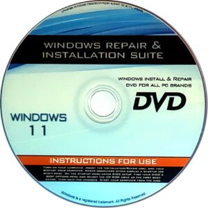 recovery, repair & re-install disc compatible with ms win 11 64 bit (pc)