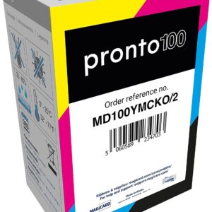 Bodno 2 x Magicard Pronto 100 Printer MD100YMCKO Color Ribbon - YMCKO - 100 Prints Software Demo Card