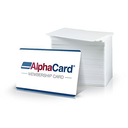 AlphaCard Evolis 300 Print YMCKO Ribbon for Primacy & Elypso (R5F008AAA) and 300 Premium Blank PVC Cards Bundle