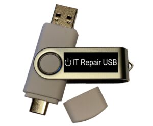 computer it repair - windows antivirus hard drive data file recovery password reset tools utilities drivers live bootable boot usb flash thumb drive usb-c compatible