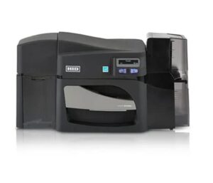 fargo dtc4500e id card printer (dual-sided + supplies)