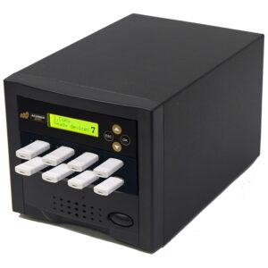 acumen disc 1 to 7 usb duplicator - multiple standard-a flash memory card copier & sanitizer (dod compliant) system - 2.0/3.0 digital key dongle/thumb drive media mass storage