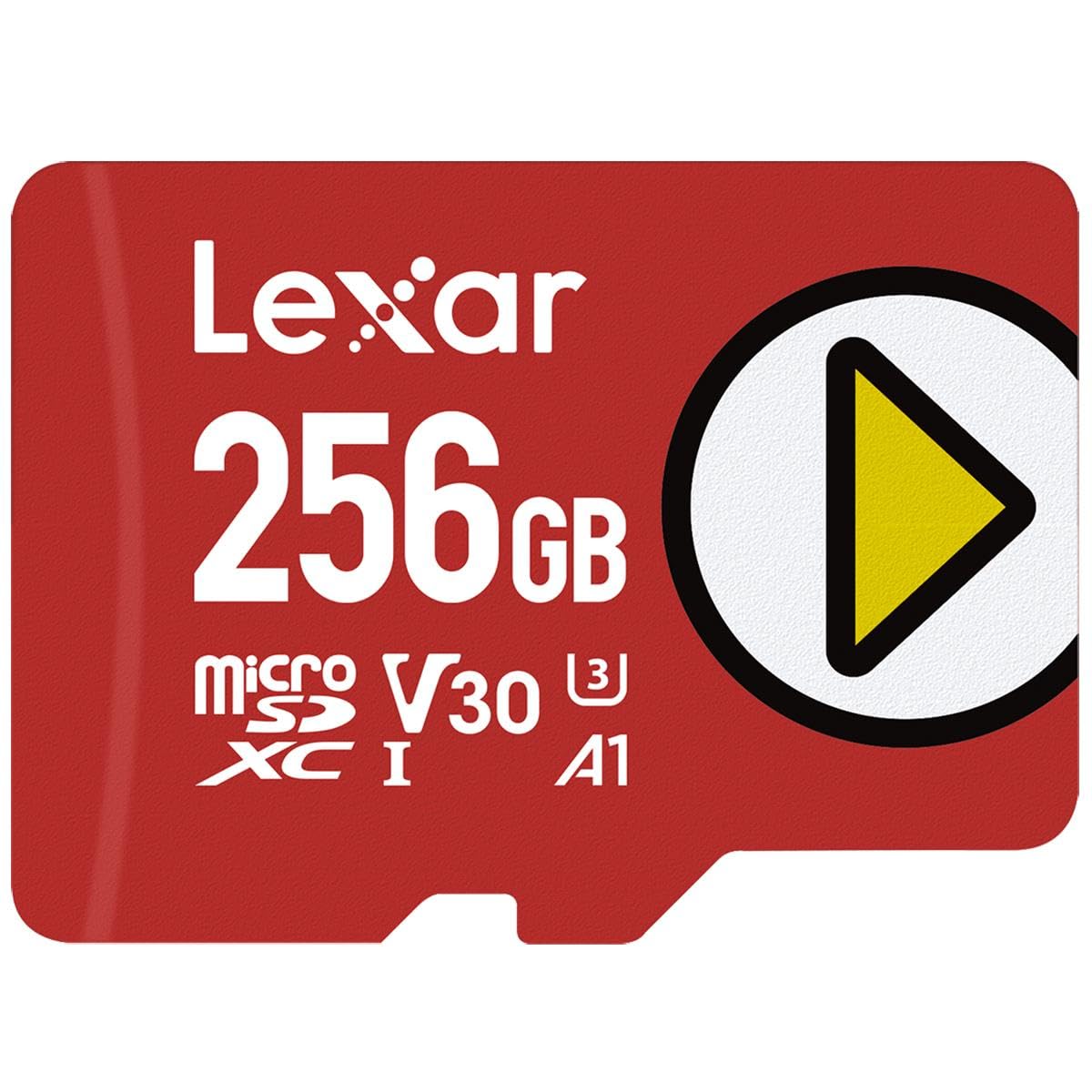 Lexar 256GB PLAY microSDXC Memory Card, UHS-I, C10, U3, V30, A1, Full-HD & 4K Video, Up To 160/100 MB/s, Expanded Storage for Nintendo-Switch, Gaming Devices, Smartphones, Tablets (LMSPLAY256G-BNNNU)