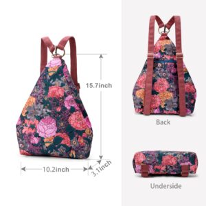 Black Butterfly Premium Backpack for Women, Bohemia Style Fashion Casual Daypack Backpack, Small Backpack Purse (06-fuchsia)